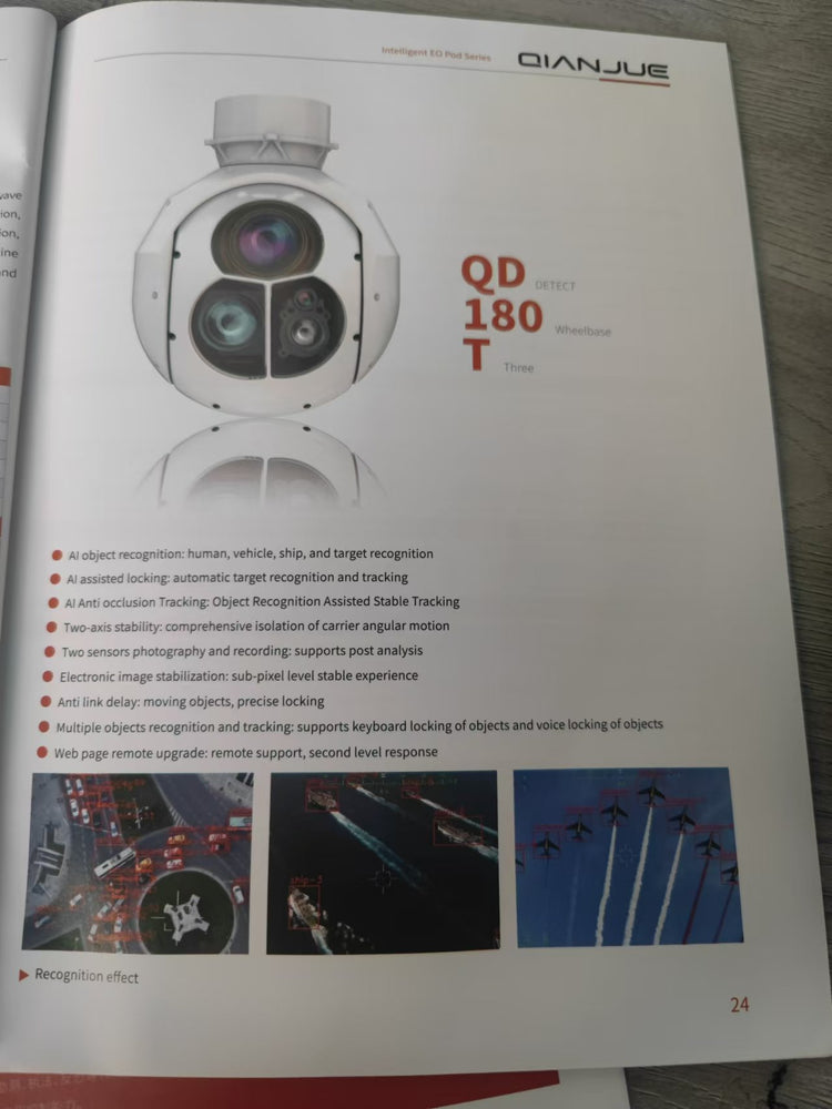 QIANJUE QD-180T Two-Axis and Three-Sensor EO Pod for UAV Drone – RCDrone