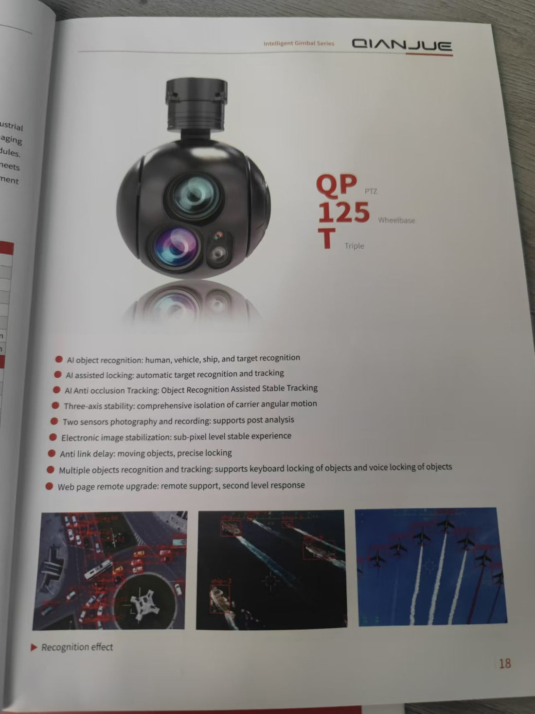 QIANJUE QP-125T Three-Axis and Three-Sensor Gimbal Camera for UAV Dron – RCDrone