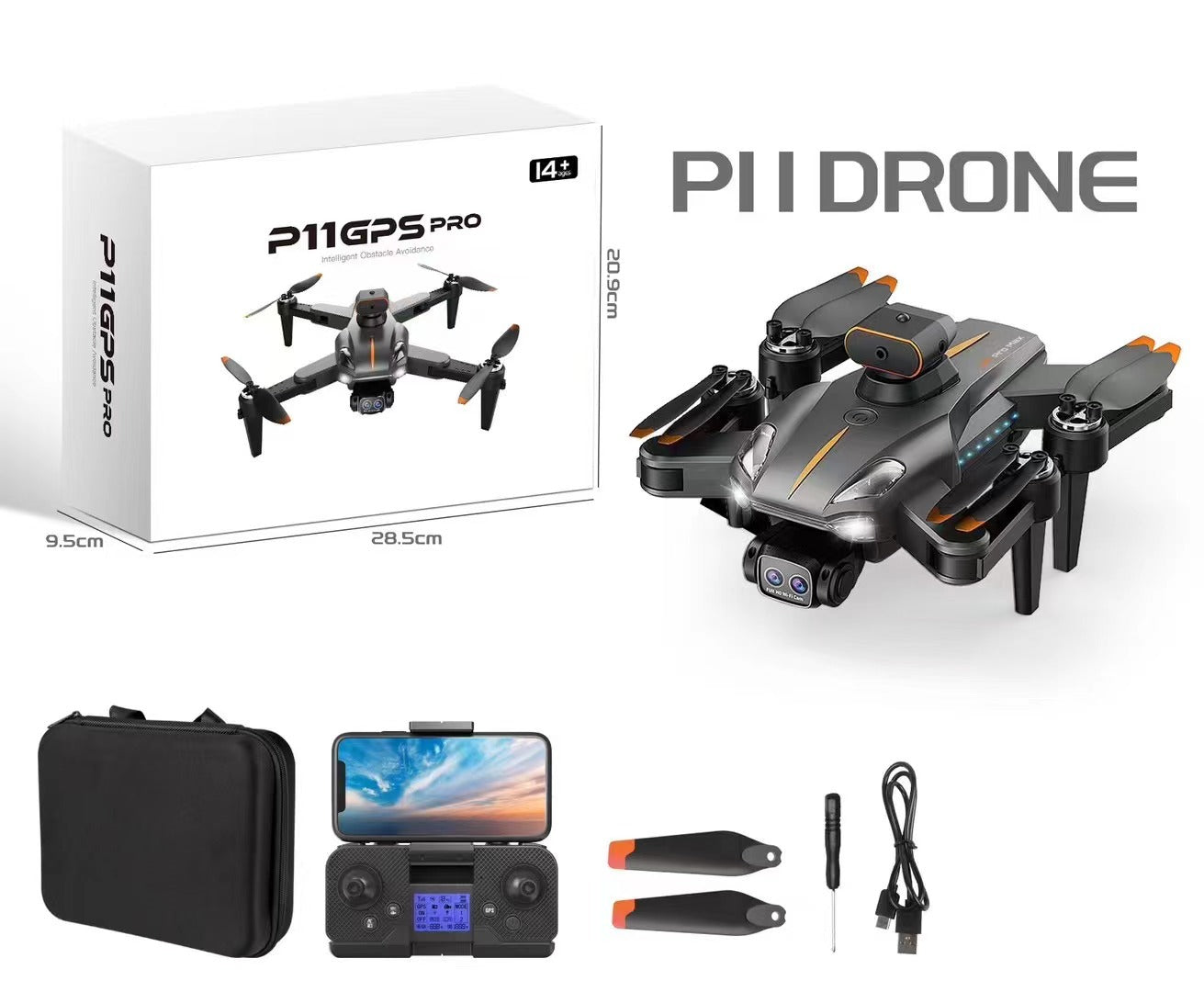 P11 Drone - GPS 2km 8K HD dual camera with 5G WIFI – RCDrone