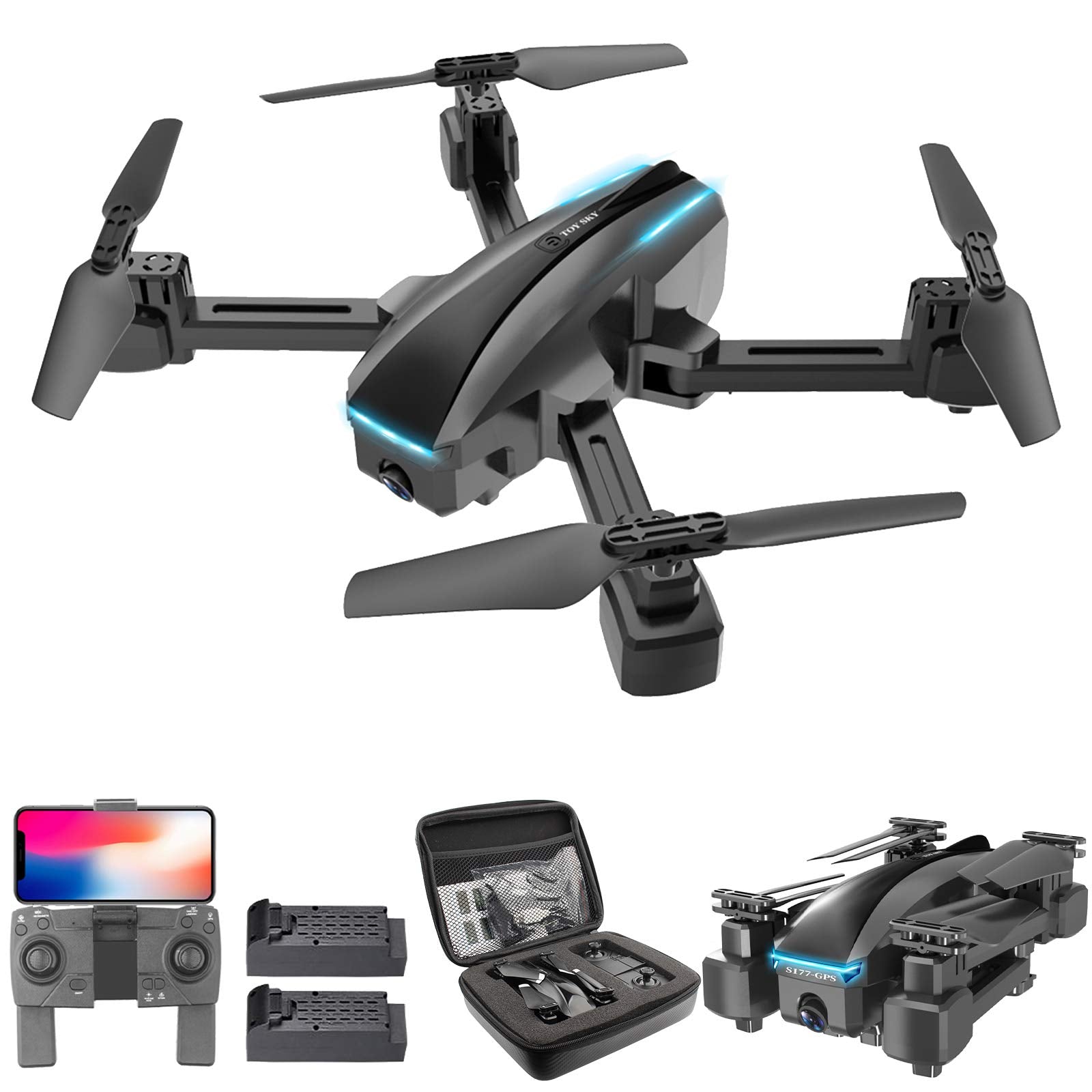 S177 Drone - with HD Aerial Video Camera 4K RC Drones 2.4G/5G RC Helic ...