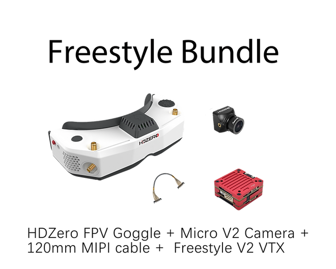 HDZero FPV Goggle Freestyle Bundle - HDZero FPV Goggle + Freestyle V2 – RCDrone