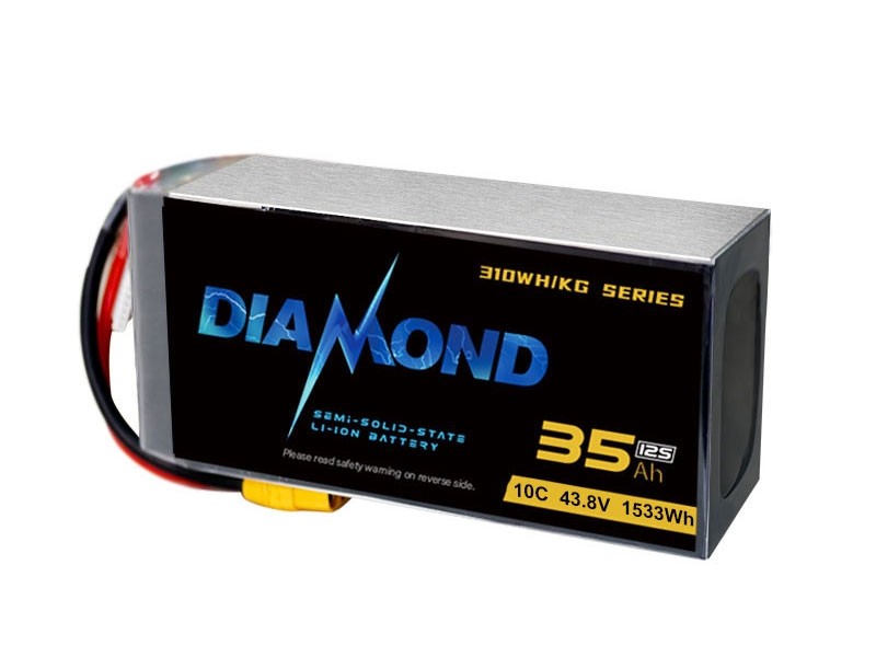 Diamond 43.8V 12S 35000mAh 10C Semi Solid State Li-ion Battery - 35Ah ...
