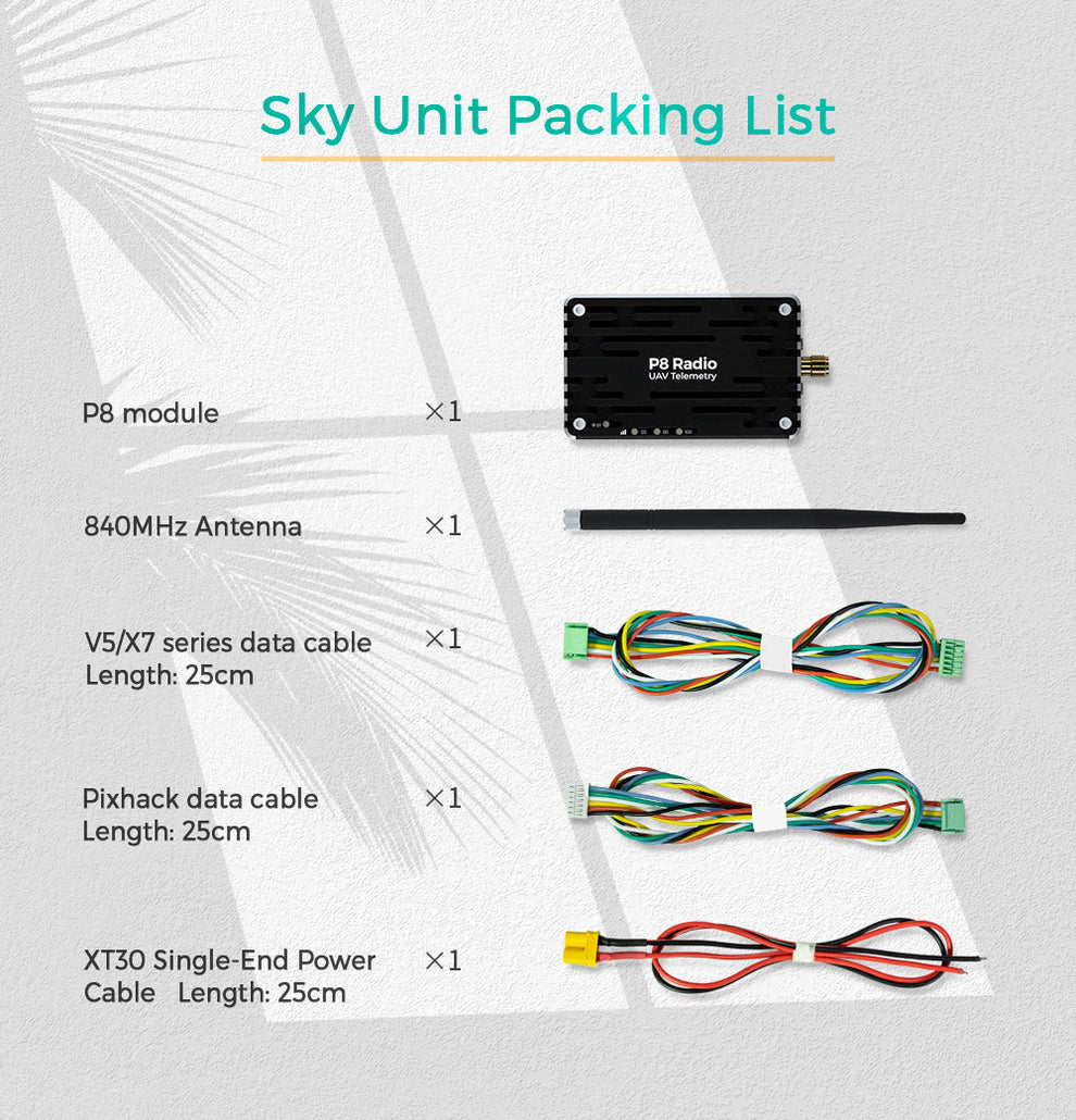 CUAV P8 Radio Telemetry - Ultra-Long Data 840-845Mhz Wireless For FPV ...