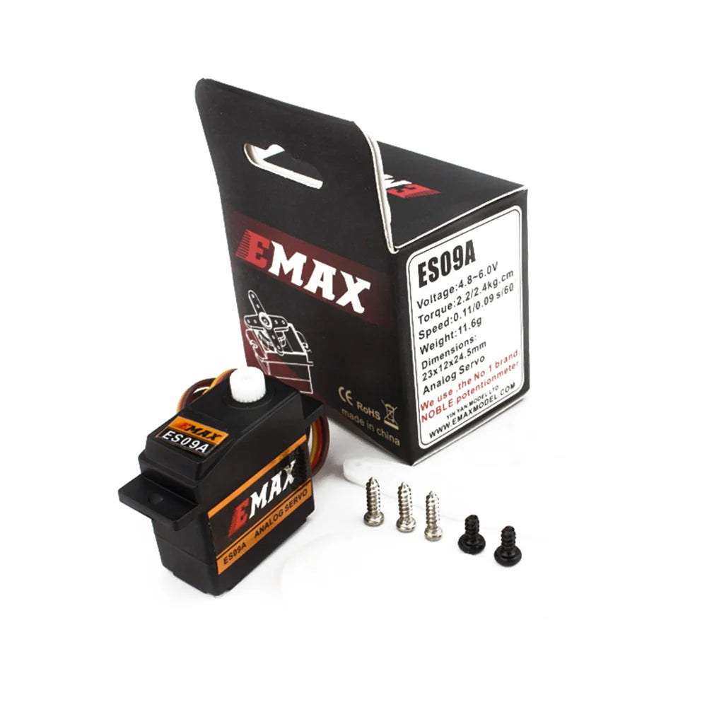 EMAX ES09A Servo - (Dual-Bearing) Specific Swash Servo For 450 Helicop ...