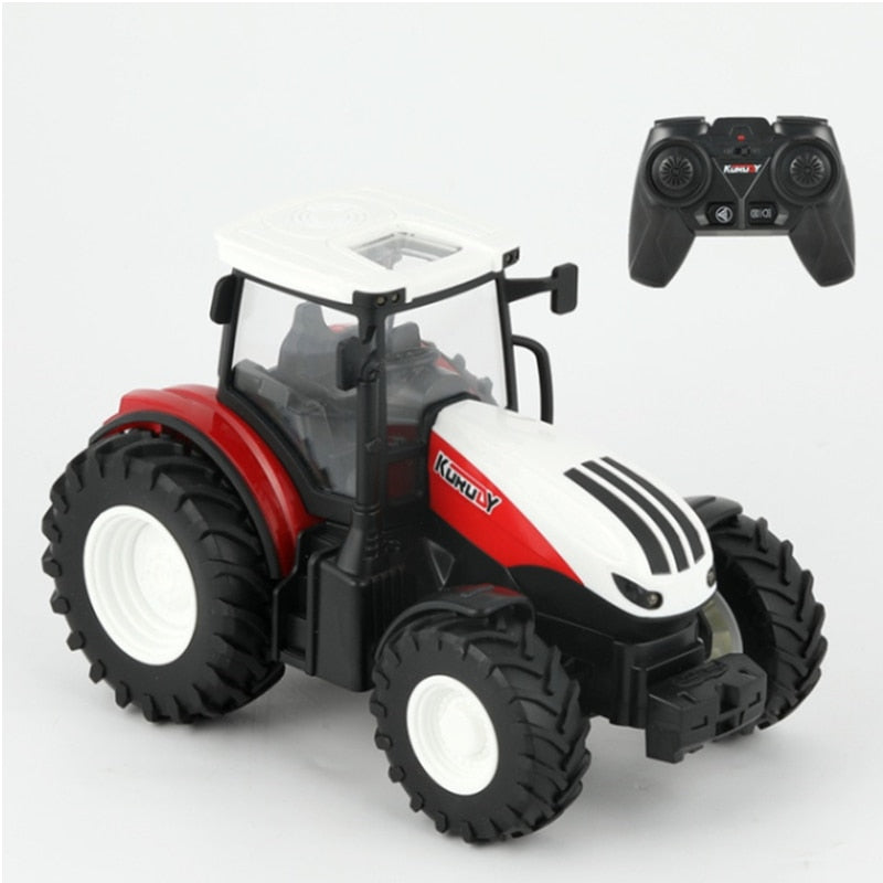 1/24 RC Tractor Trailer with LED Headlight Farm Toys Set - 2.4GHZ Remo ...