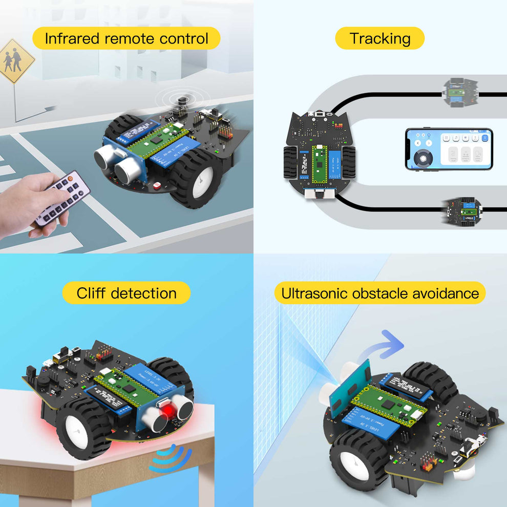 Yahboom Pico 2 Robot Car Kit for Raspberry Pi Pico | APP & IR – RCDrone