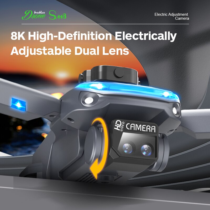 S118 Drone - with 8K HD Camera Optical Flow Obstacle Avoidance Brushle ...
