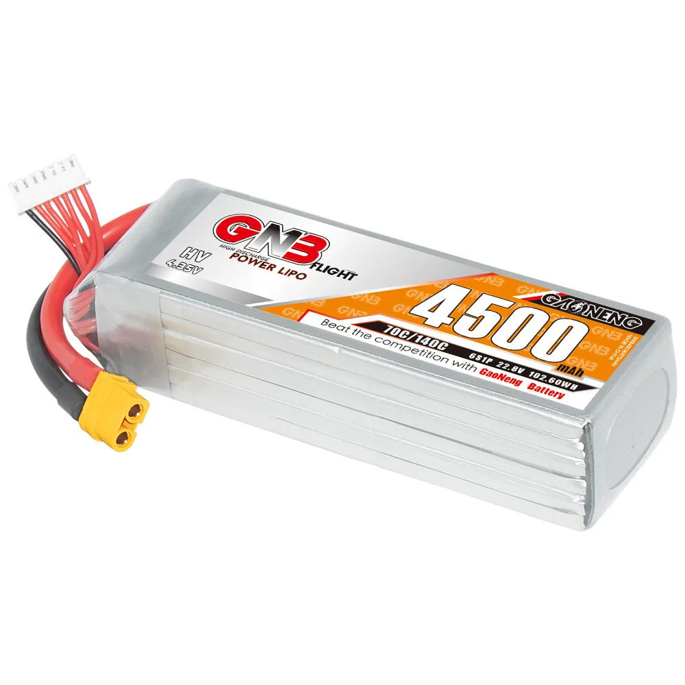 GaoNeng GNB 6S HV 22.8V 4500mAh 140C Lipo Drone Battery – RCDrone