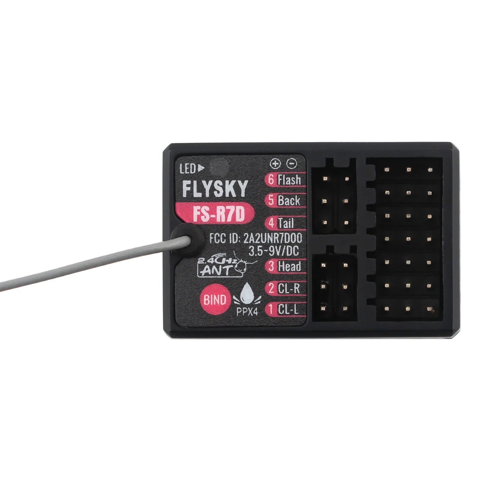 FLYSKY FS-R7D 7CH 2.4G Receiver - 12LED Car Light Group 3.5-9V PWM Lam ...