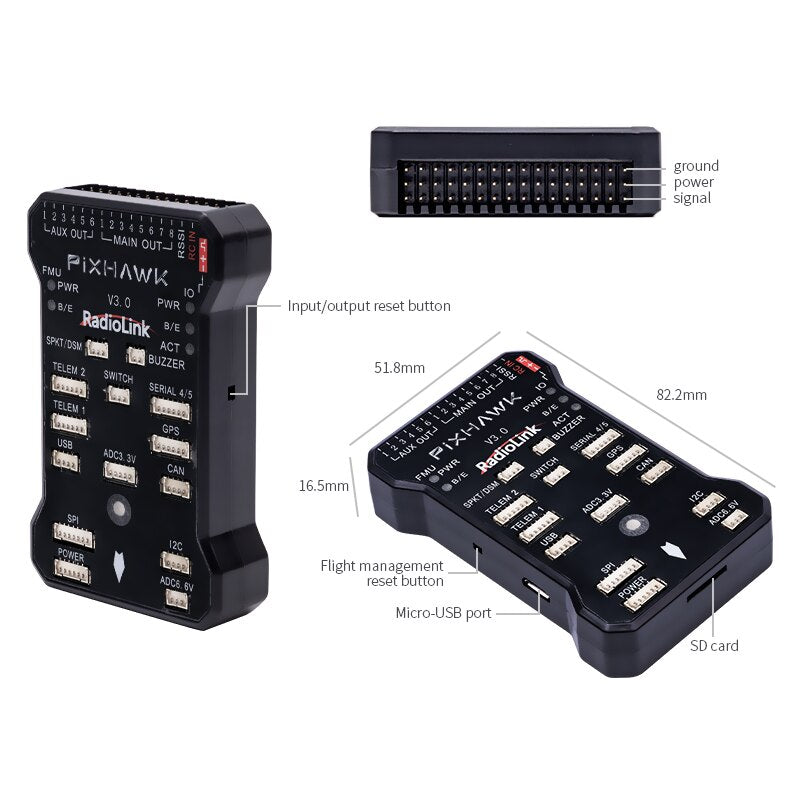 Radiolink Pixhawk PIX 2.4.8 APM 32 Bit Flight Controller - FC with GPS ...