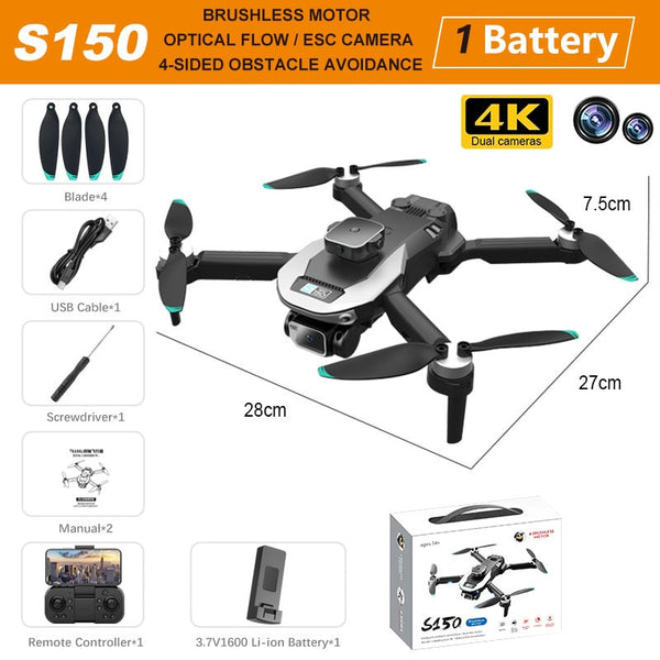 S150 Drone - 4K Professional ESC 8K Dual Camera Obstacle Avoidance Opt – RCDrone