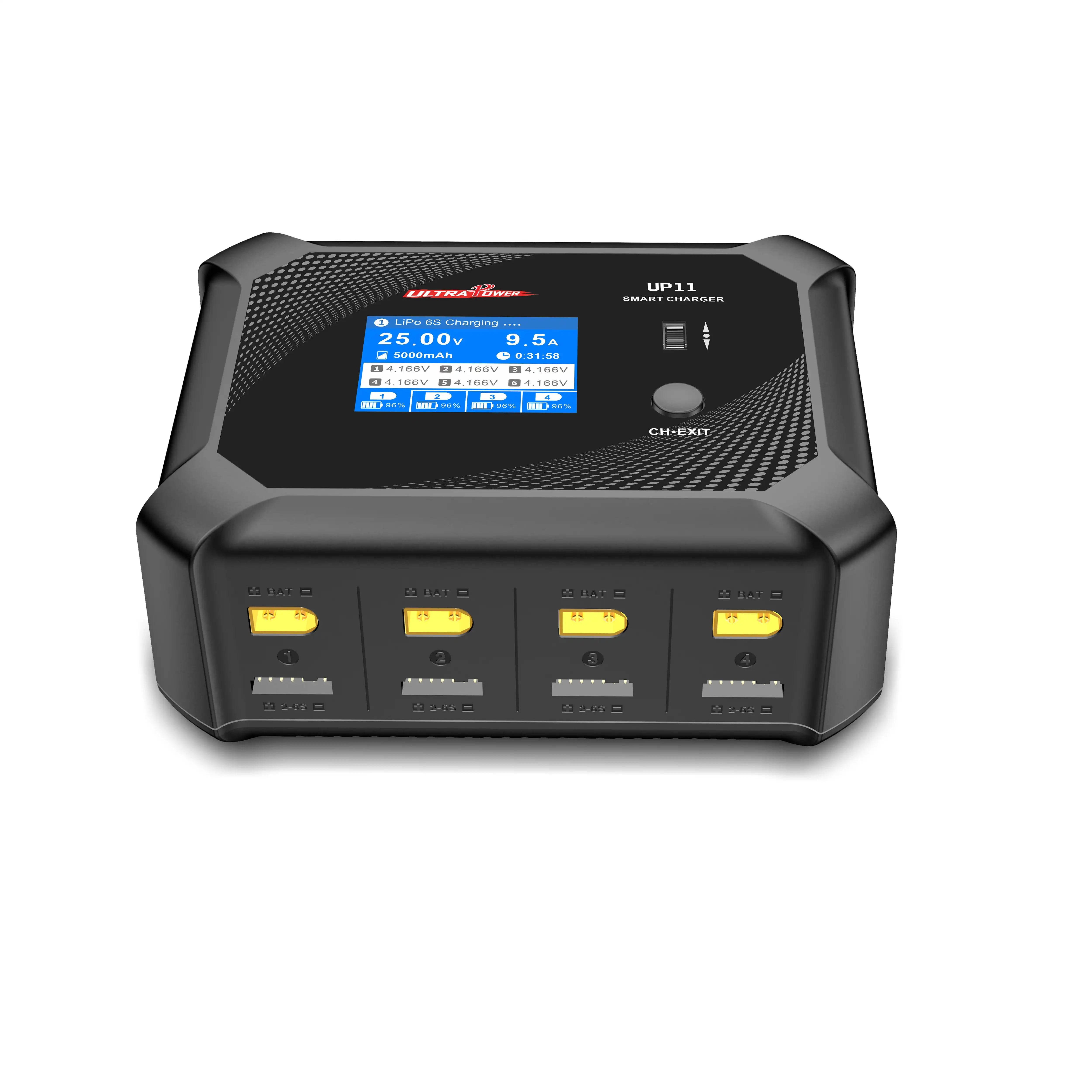 Ultra Power UP11 600W 12A Four-Channel Smart Balance Charger, AC 240W ...