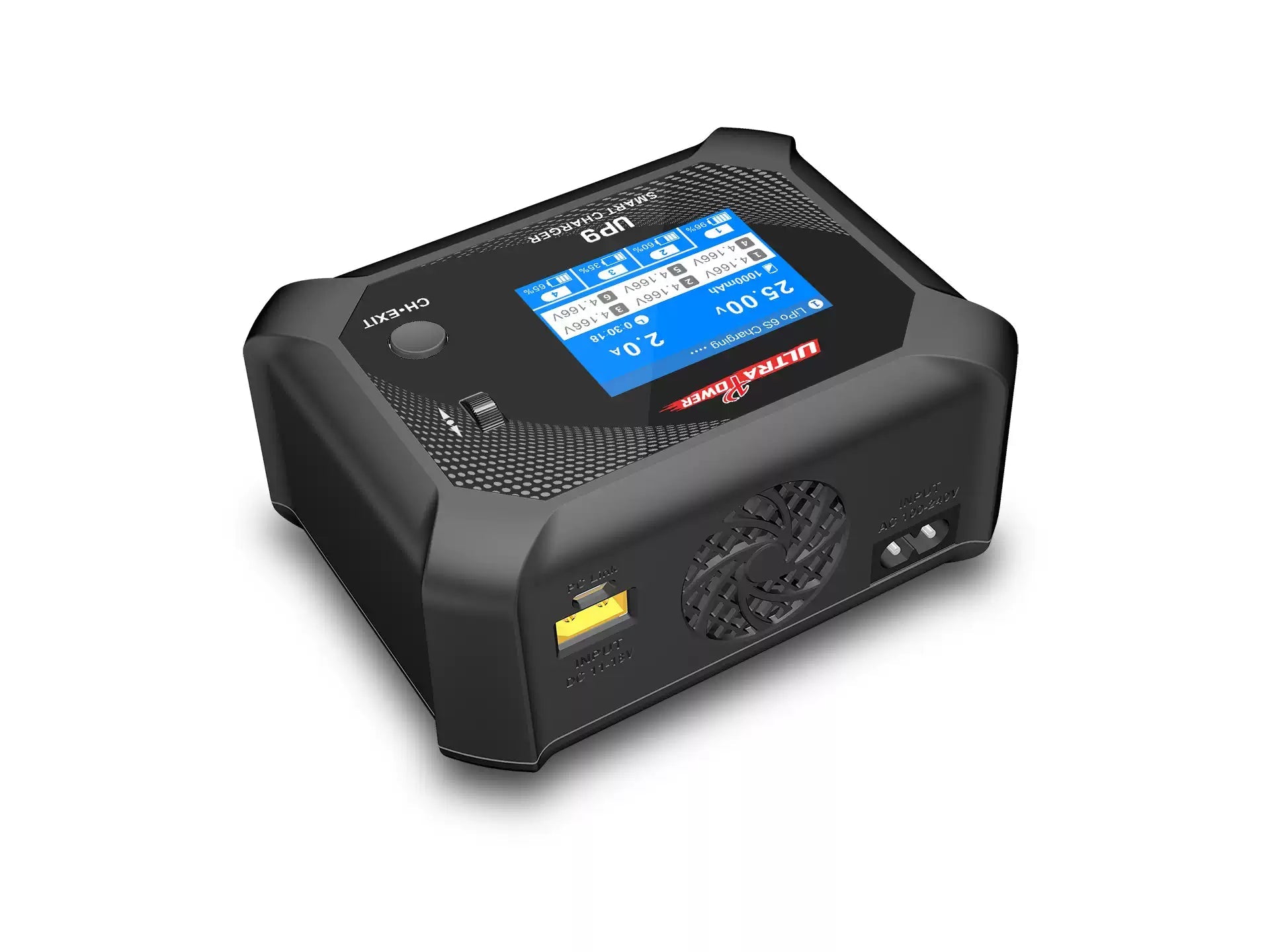 Зарядний пристрій Ultra Power UP9, AC 100W/DC 200W, 4-канальний смарт ...