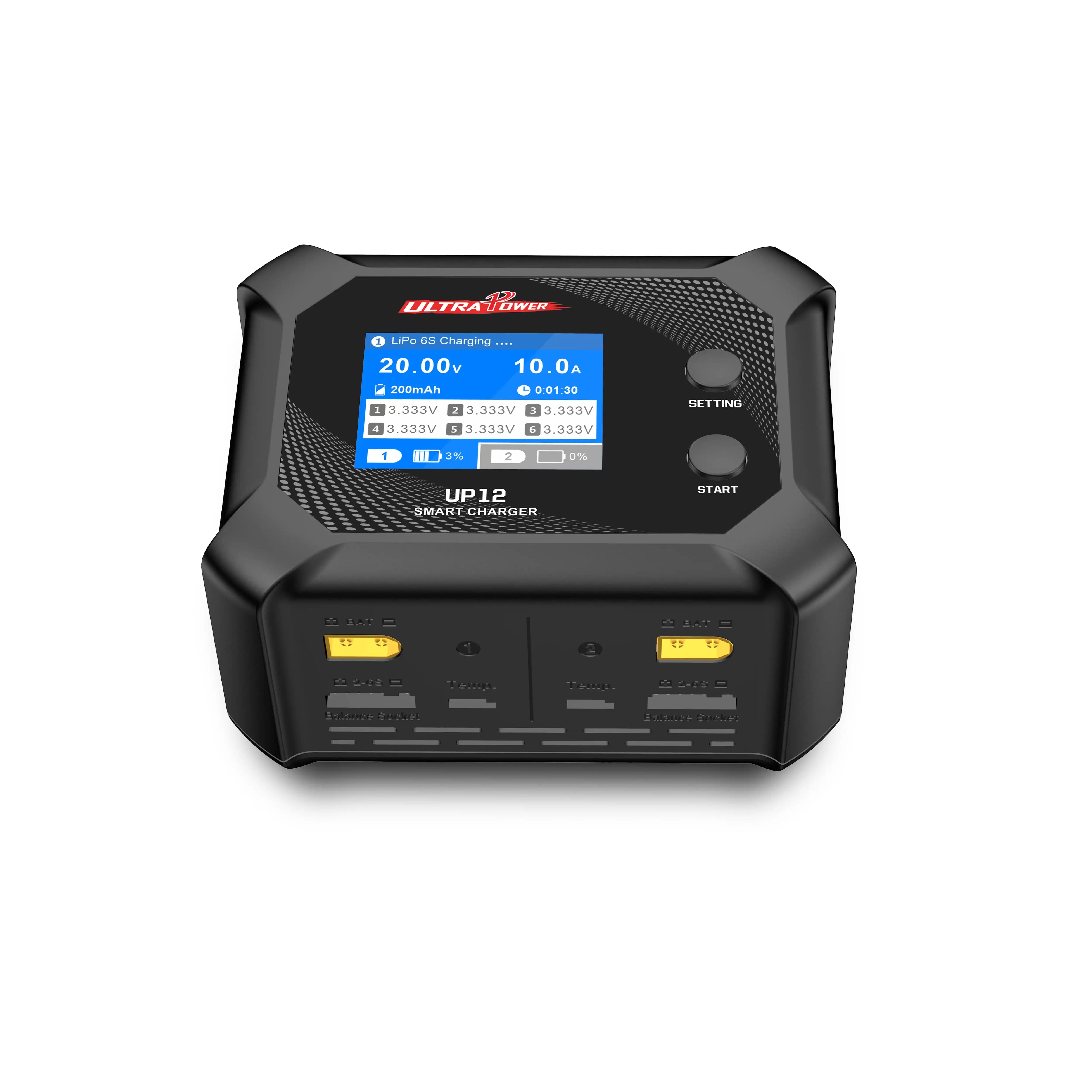 Ultral Power UP12 200W 10A Smart Dual-Channel AC Charger for 2S-6S Pac ...