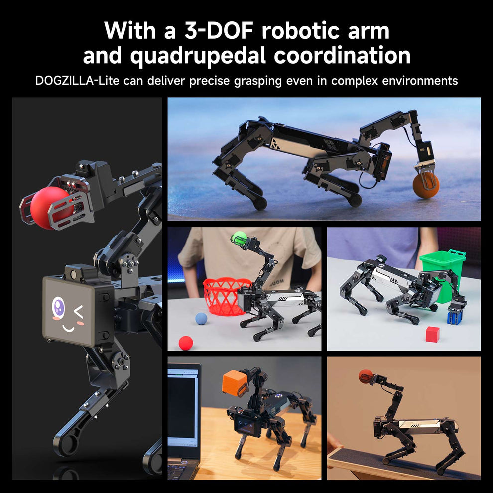 Yahboom DOGZILLA-Lite 15DOF Robot Dog w/ Raspberry Pi CM5 Arm – RCDrone