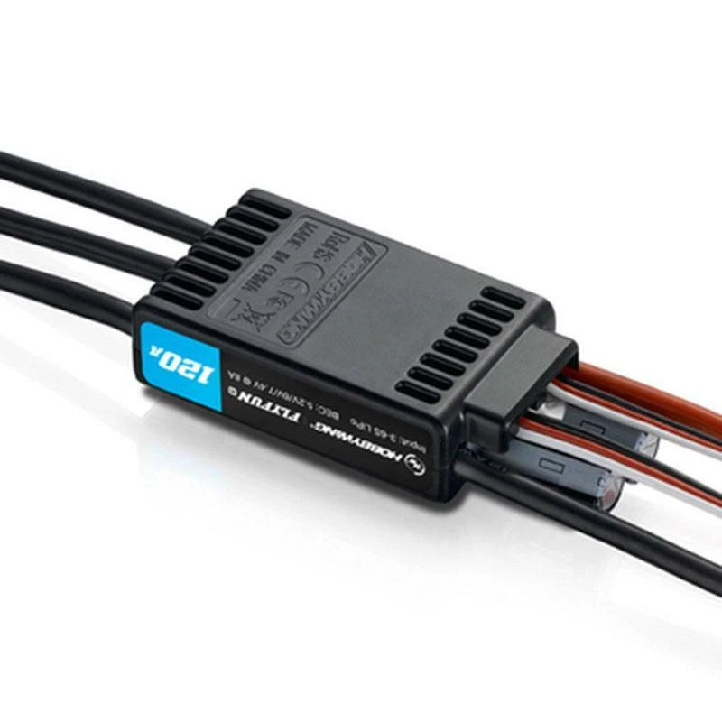 Hobbywing FlyFun 120A V5 Brushless ESC for RC Aircraft, 3-8S LiPo, 5.2 ...