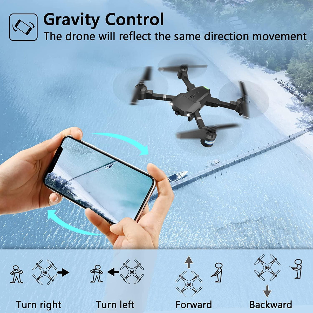 ATTOP X-PACK 18 Camera Drone - 1080P FPV Drones with Carrying Case, Lo ...