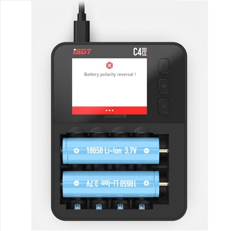 ISDT C4 EVO Smart Battery Charger - with Type-C QC3.0 Output for AA AA ...