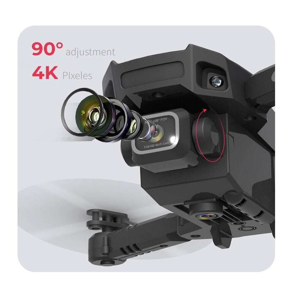 HJ78 Mini Drone - 4k Professional HD Dual Camera WIFI FPV Foldable Qua ...