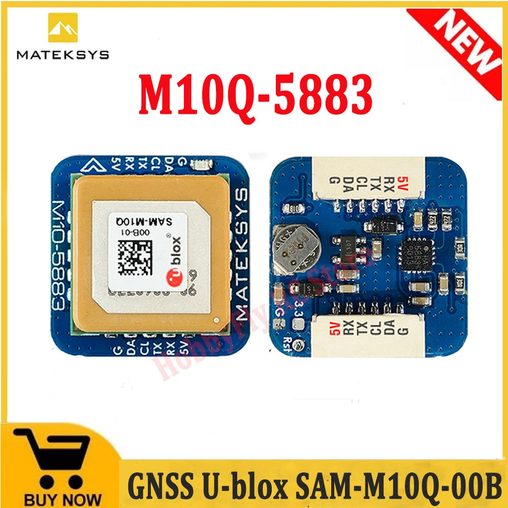 Matek Systems GNSS M10Q-5883 U-Blox M10 GPS - with Compass QMC5883L Mo ...