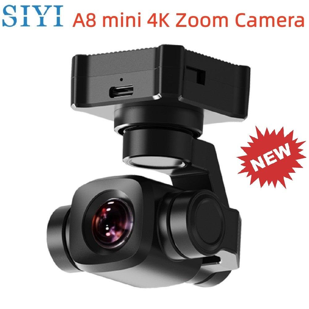 SIYI A8 迷你 4K AI 8MP 超高清 6 倍數位變焦雲台相機帶 DVR 1/1.7 吋索尼感光元件 95 克輕型 55x55x7 ...