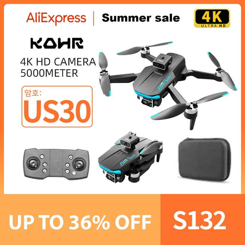 S132 Drone - 8K HD Dual Camera GPS Obstacle Avoidance Brushless Motor ...