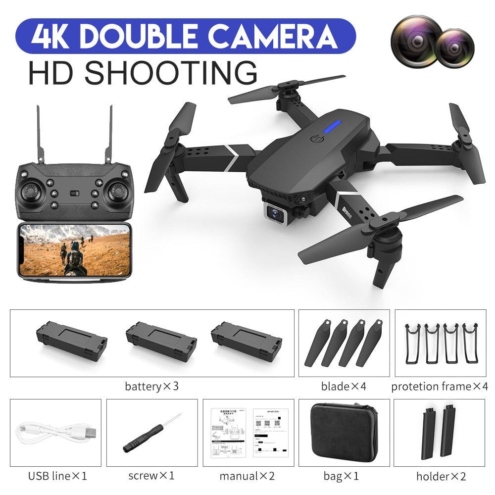 E88 Pro Drone - 2023 New Drone 4K Wide Angle HD Camera Foldable RC Hel ...