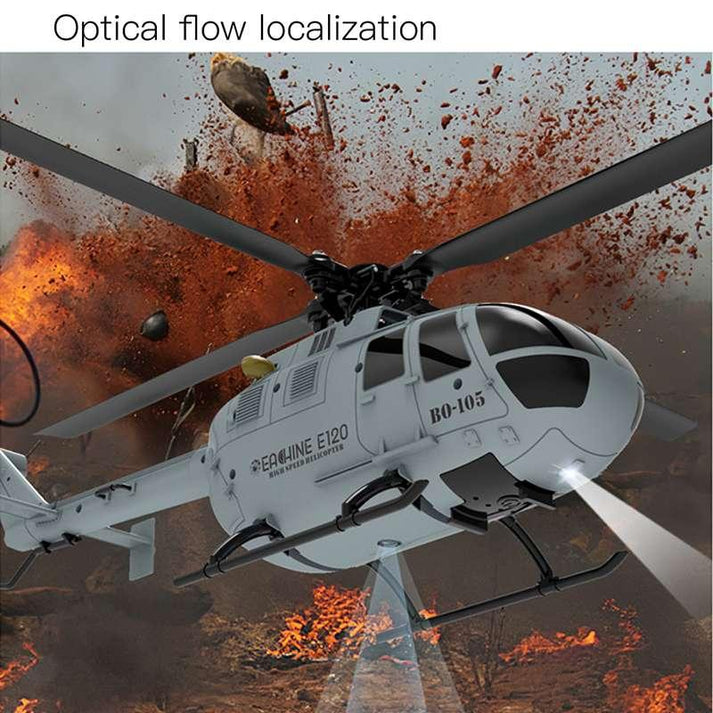Eachine E120 RC Helicopter - 2.4G 4CH 6-Axis Gyro Optical Flow Localiz ...