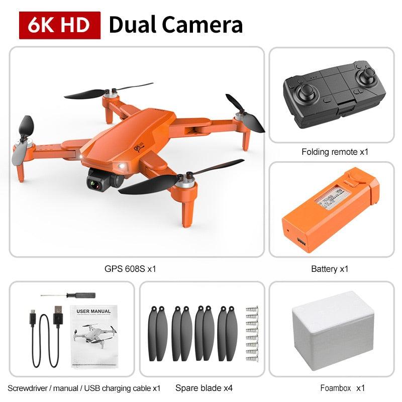 S608 Pro GPS Drone - 4k Profesional 6K HD Dual Camera Aerial Photograp ...