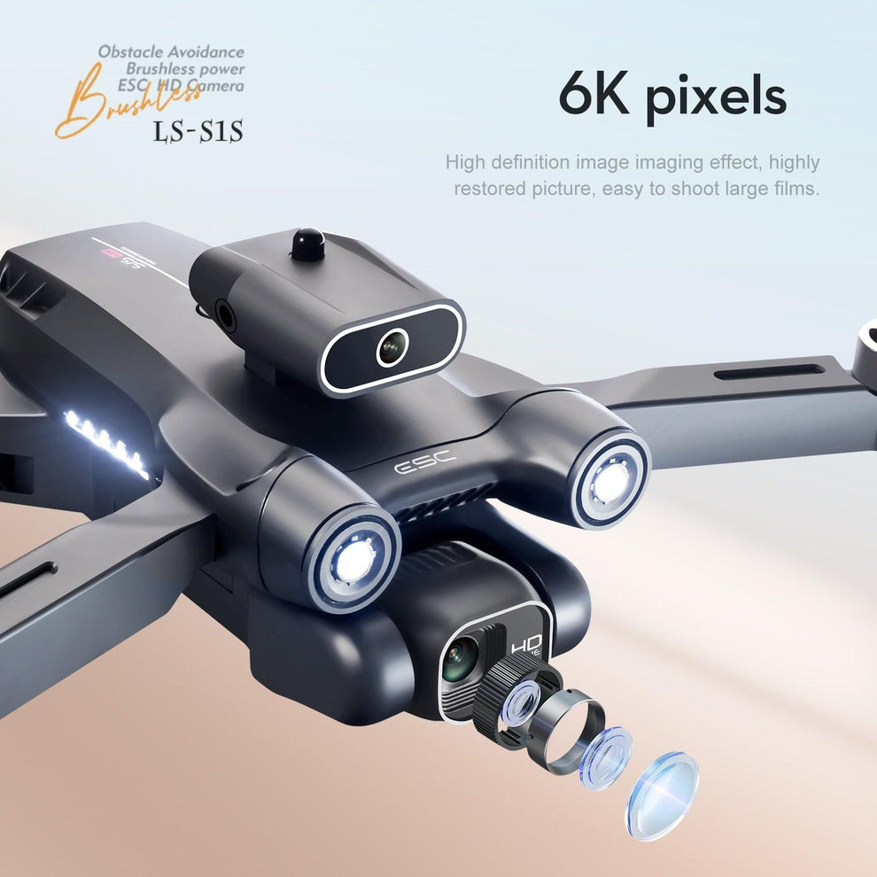 S1S Mini Drone - Brushless Motor 4K 8K Dual HD Camera Obstacle Avoidan ...