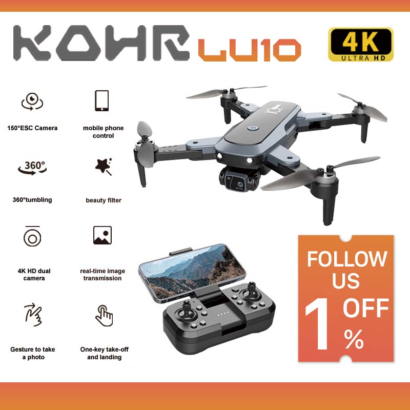 LU10 Drone - 4K Camera Brushless Auadcopter Optical Flow WIFI Remote C ...