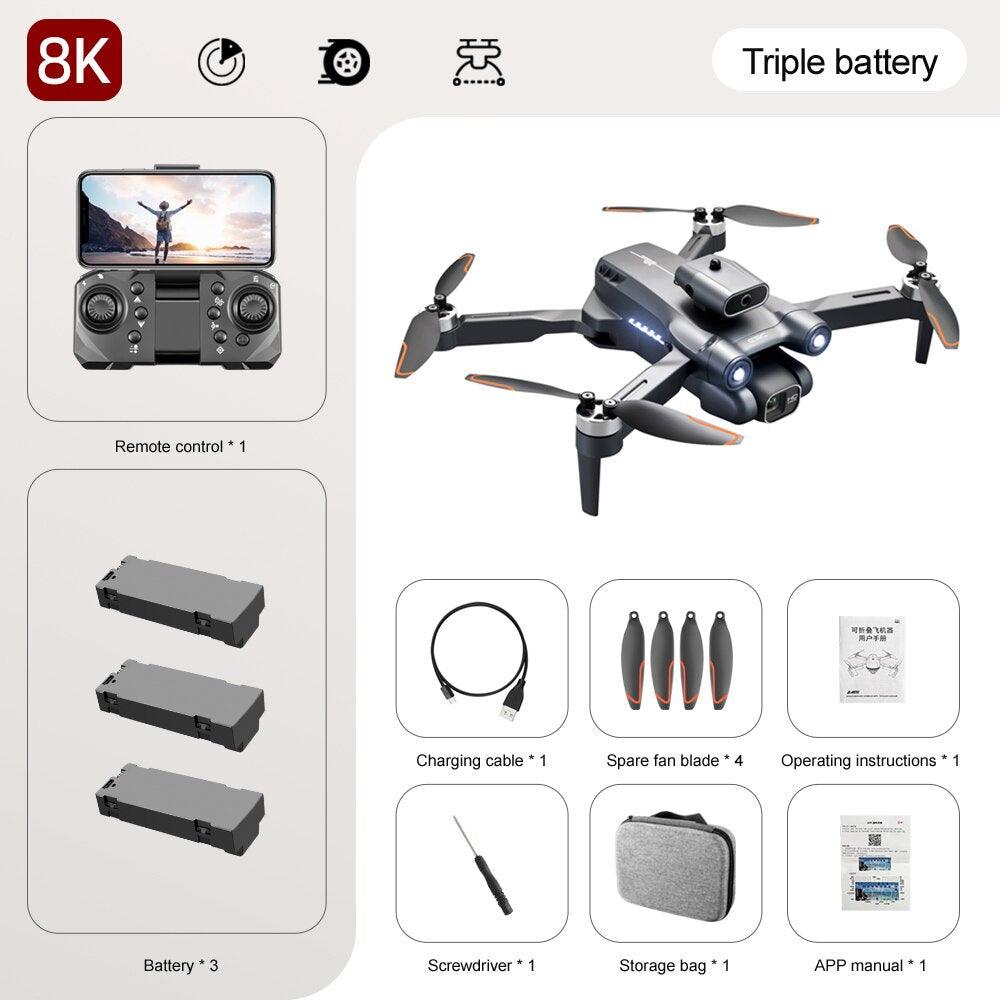S1S Mini Drone - Brushless Motor 4K 8K Dual HD Camera Obstacle Avoidan ...